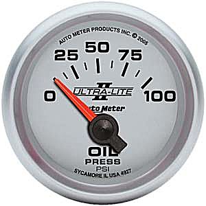 Auto Meter Ultra-Lite II Oil Press. gauge 2-1/16" short sweep electric